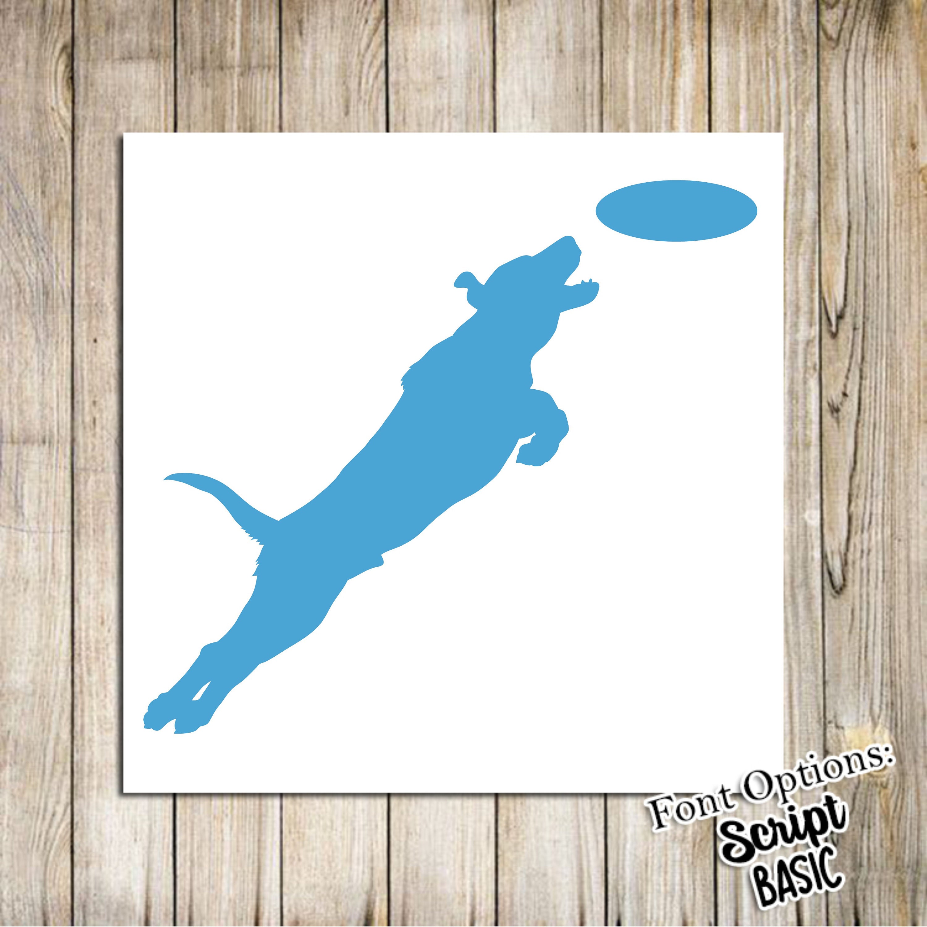 Frisbee Dog Decal Dog Decal Car Decal Dog Sticker Dog - Etsy