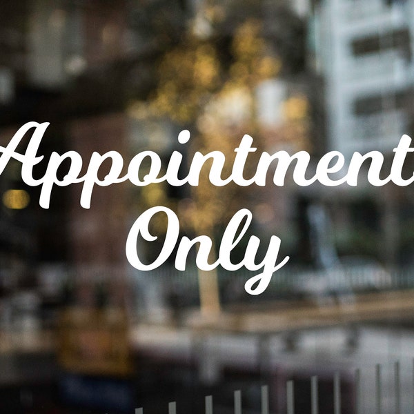 Sign Decal Appointment Window Only - Etsy