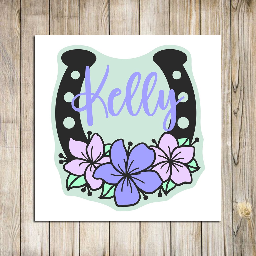 Personalized Name Horseshoe Sticker, Equestrian, Decal, Car Decal, Gift ...