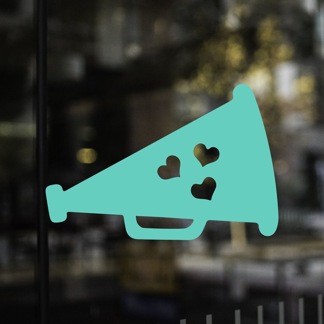 Cheerleader Megaphone Vinyl Decal - Etsy