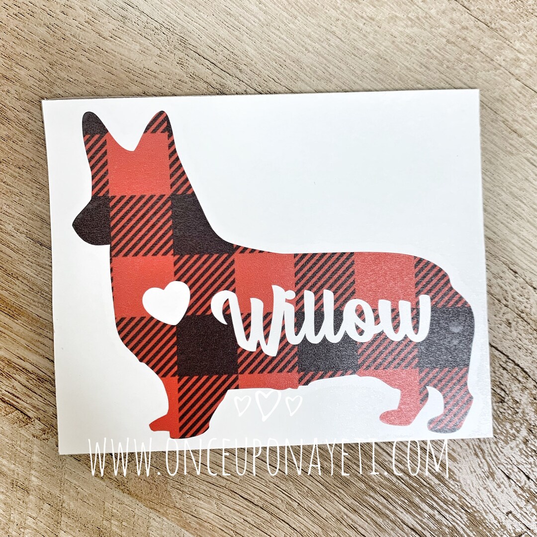 Custom Corgi Decal | Corgi Dog Decal | Corgi Car Decal | Corgi Decal ...
