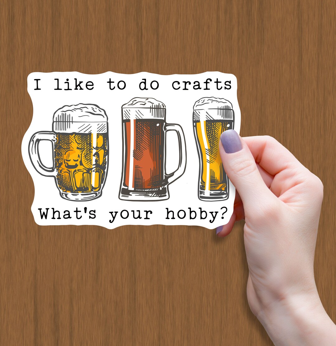 Craft Beer Vinyl Sticker, Beer Sticker, Funny Sticker Car, Water Bottle ...