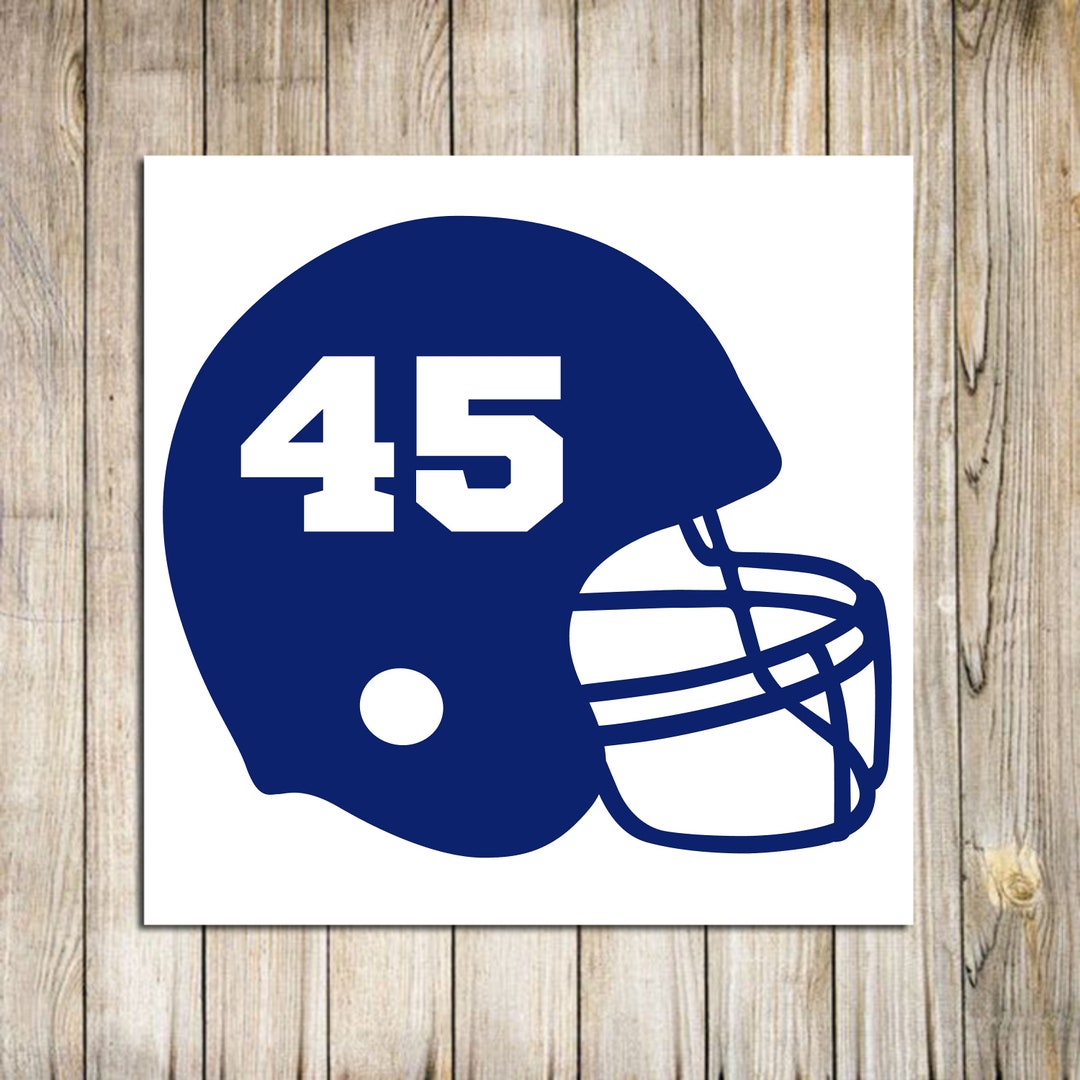 Football Helmet Number Vinyl Decal | Football Decal | Football Sticker ...