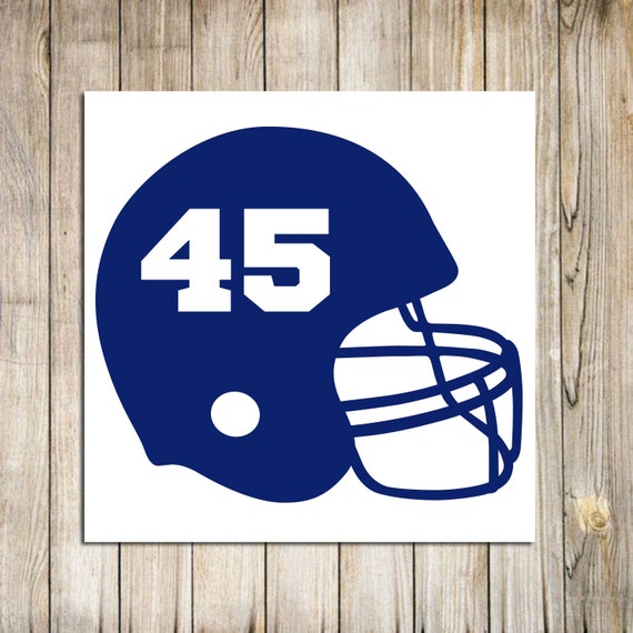 Football Helmet Number Vinyl Decal Football Decal Football - Etsy