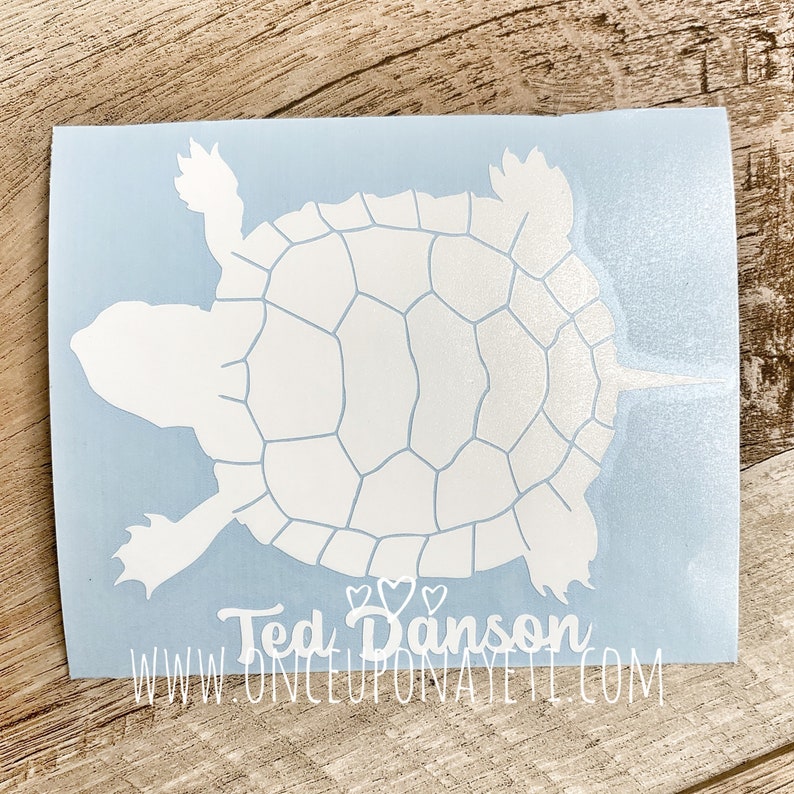 Turtle Decal Turtle Tank Decal Turtle Sticker Red Ear - Etsy