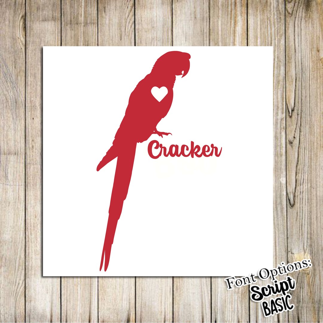 Macaw Custom Vinyl Decal, Macaw Silhouette, Macaw Sticker, Bird Decal ...