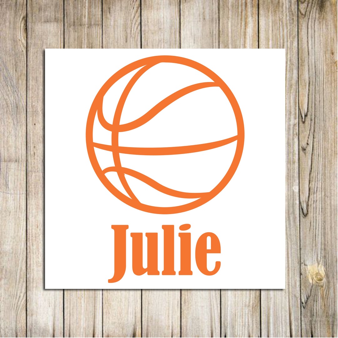 Basketball Name Vinyl Decal, Basketball Sticker, Sports Decal ...