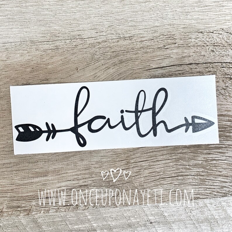 Faith Arrow Decal Faith Decal Cross Christian Decal - Etsy