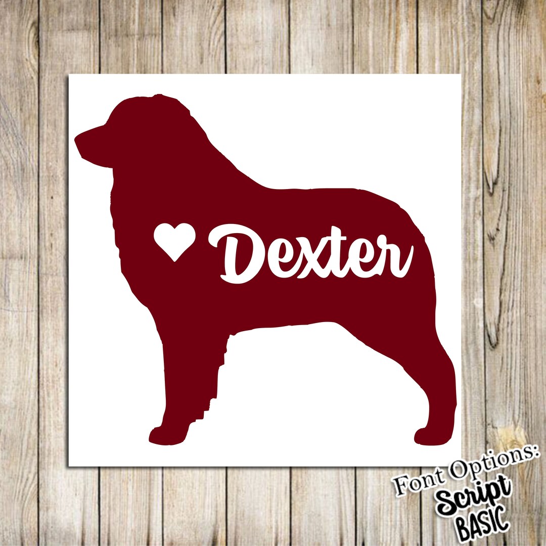 Custom Aussie Dog Name Decal Mini Aussie Dog Decal Car Decal Aussie ...