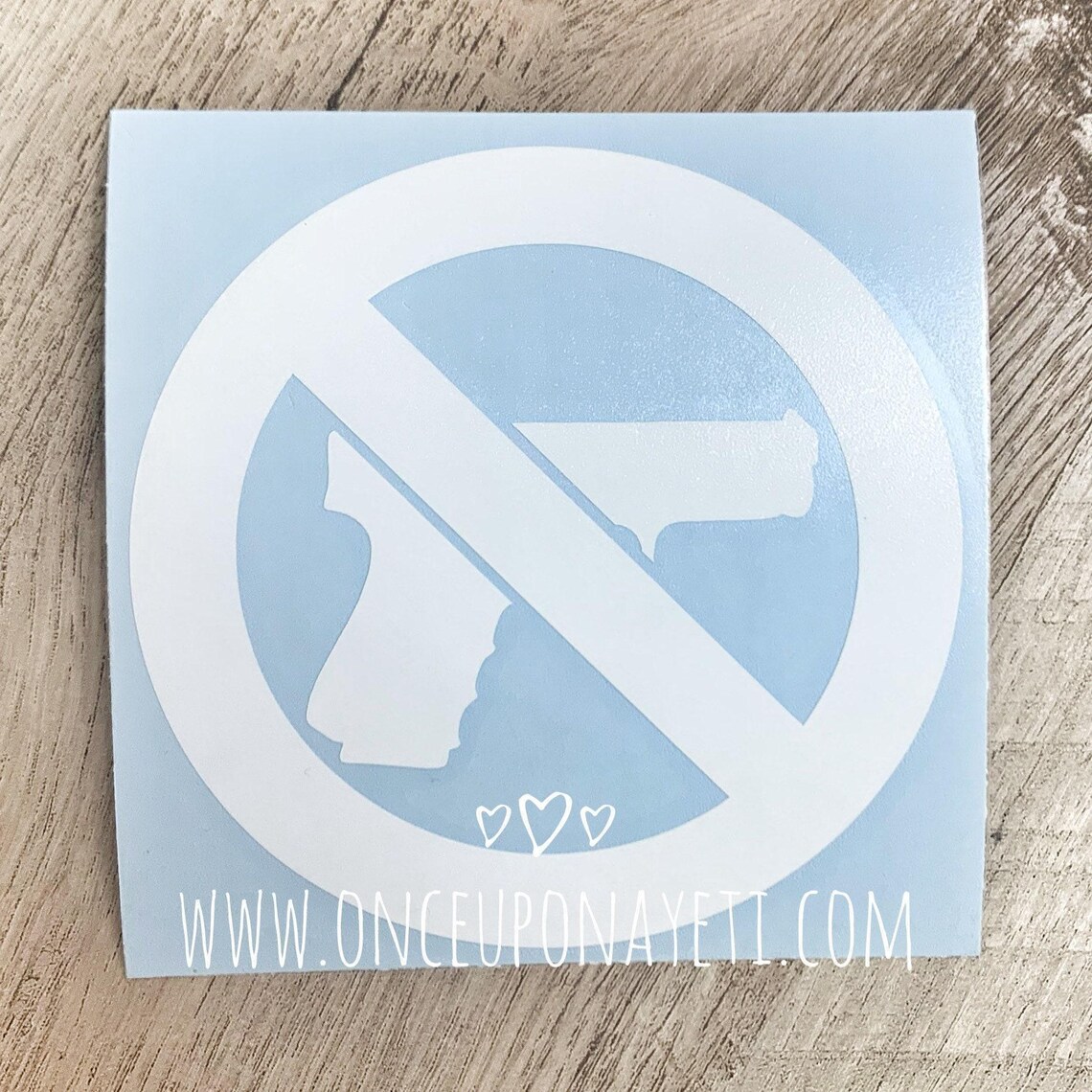No Guns Decal | No Hand Guns Decal | Store Decal | Store Sticker | No ...