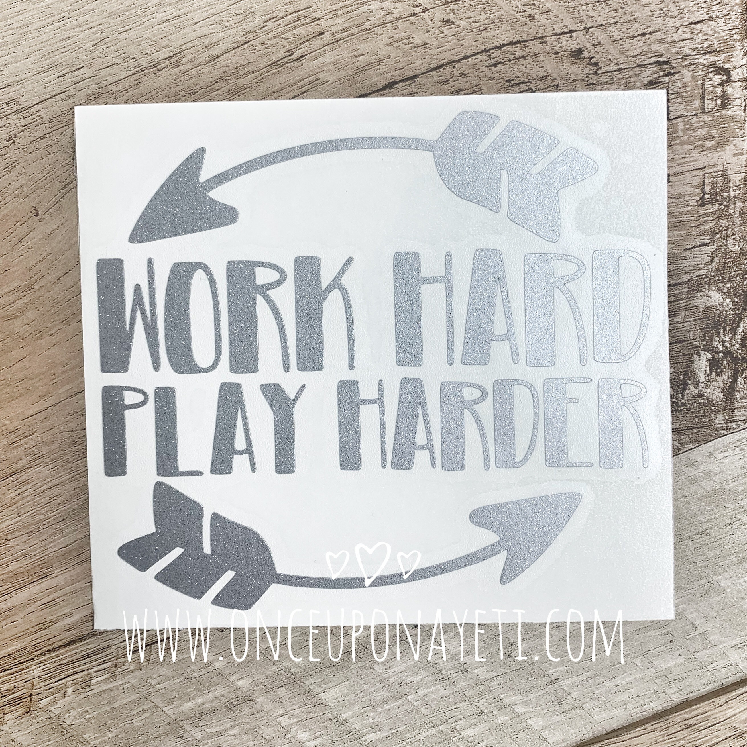 Work Hard Play Harder Decal Truck Decal YETI Decal Car - Etsy