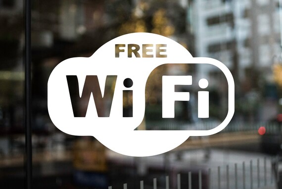Free Wifi Decal Wifi Decal Store Decal Store Sticker - Etsy