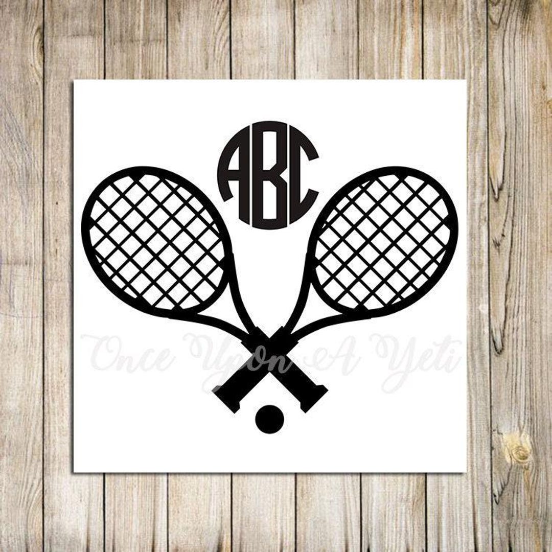 Tennis Monogram Vinyl Decal: Waterproof Sports Sticker - Etsy