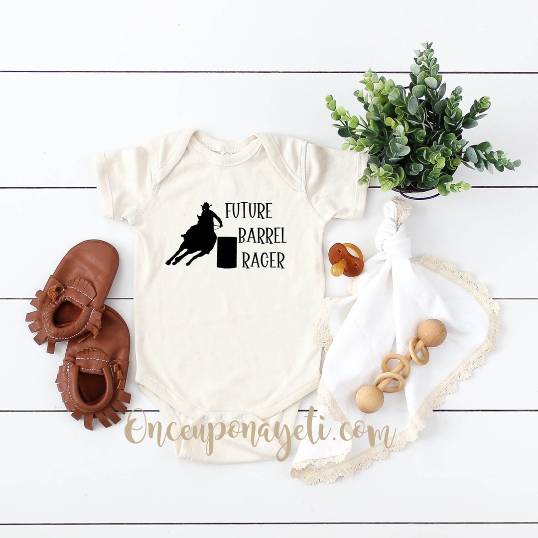 Future Barrel Racer Bodysuit, Horse Baby, Baby Shower Horse Shirt ...