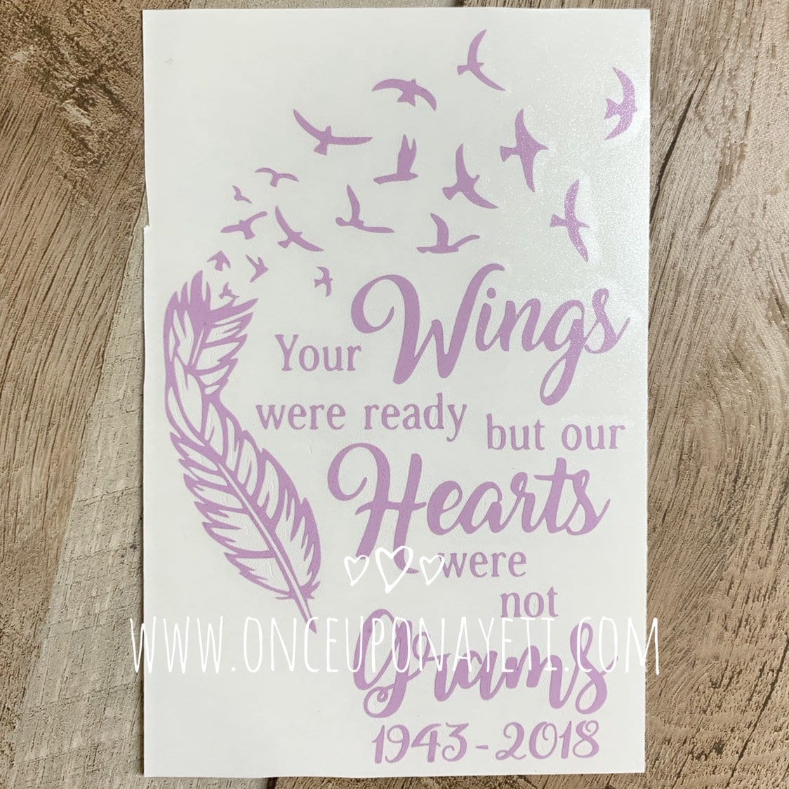 CUSTOM Memorial Vinyl Decal Car Window Decal Car Decal - Etsy