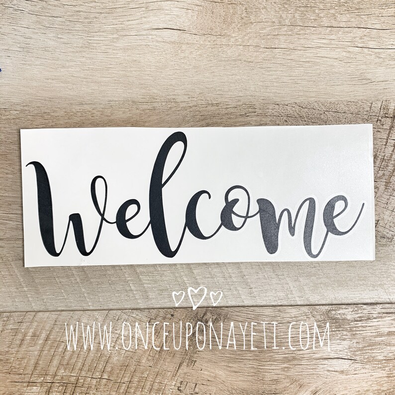 Welcome Vinyl Decal Front Door Decal Welcome Sign for - Etsy