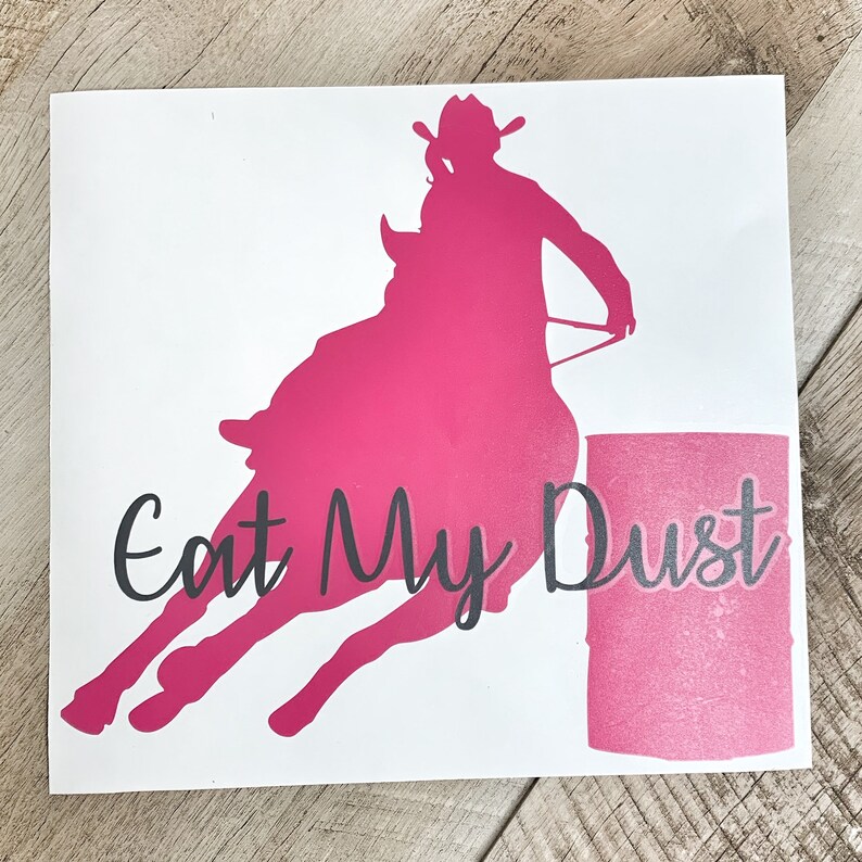Barrel Racer Name Decal Barrel Racing Horse Car Decal | Etsy