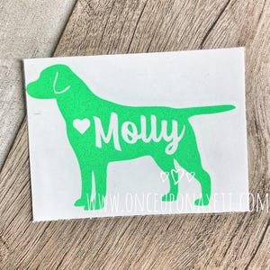 Custom Labrador Decal | Dog Decal | Car Decal | Lab Decal | Dog Sticker ...