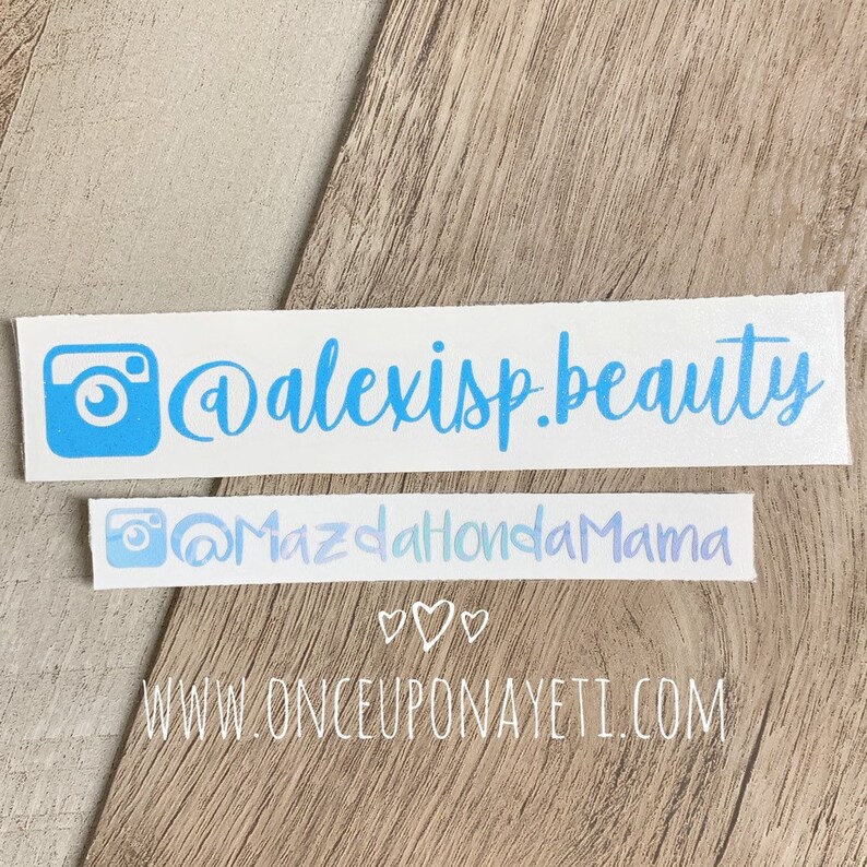 Custom Instagram Name Decal Instagram Handle Decal - Etsy