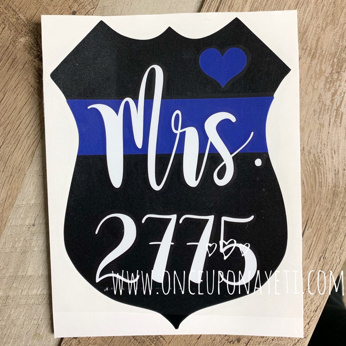 Mrs. Police Officer Badge Decal Police Sticker Thin Blue | Etsy