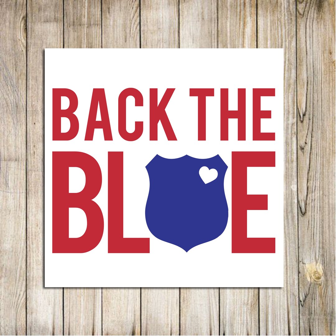 Back the Blue Police Decal Police Sticker Thin Blue Line Decal Police ...