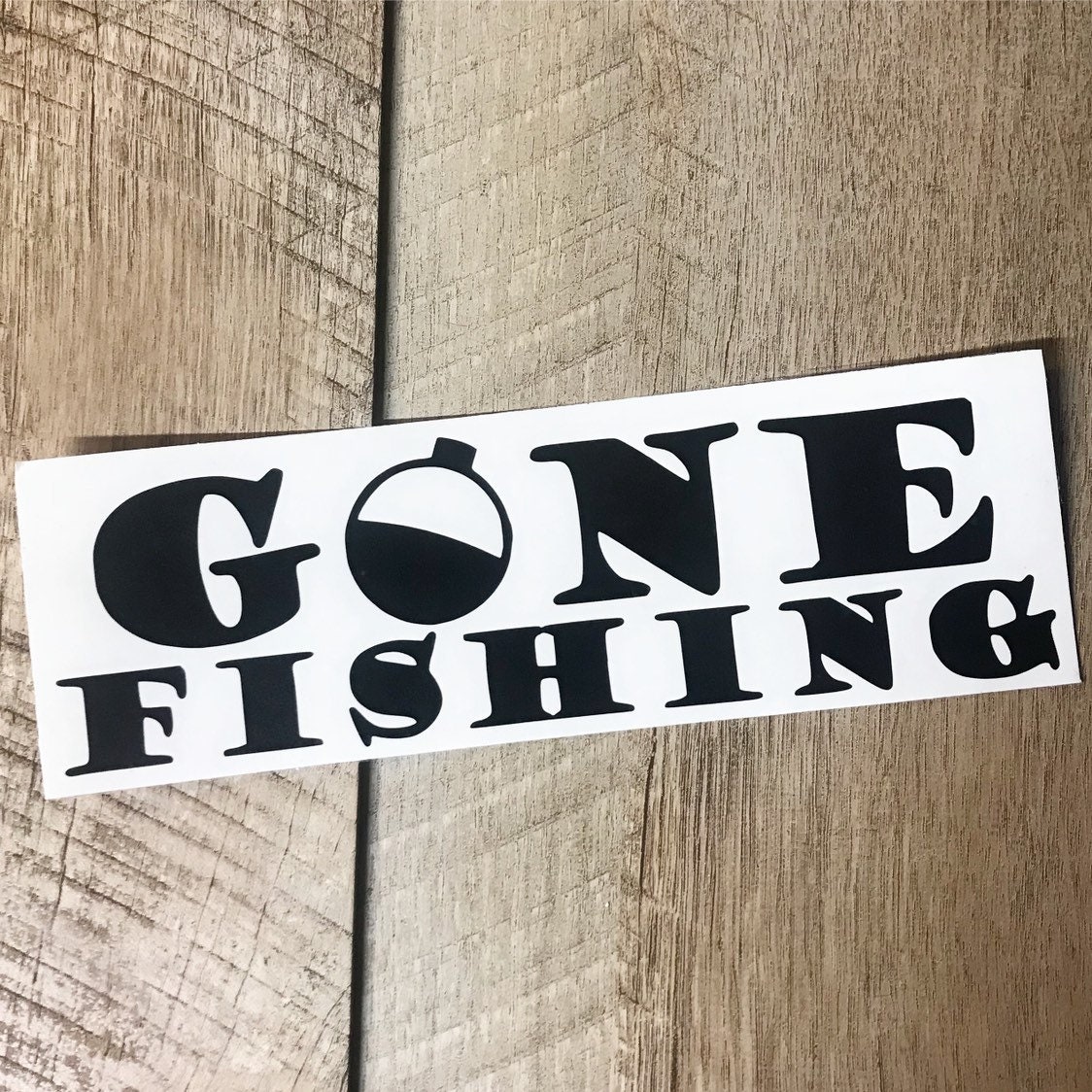 Gone Fishing Vinyl Decal Car Window Decal Laptop Decal | Etsy