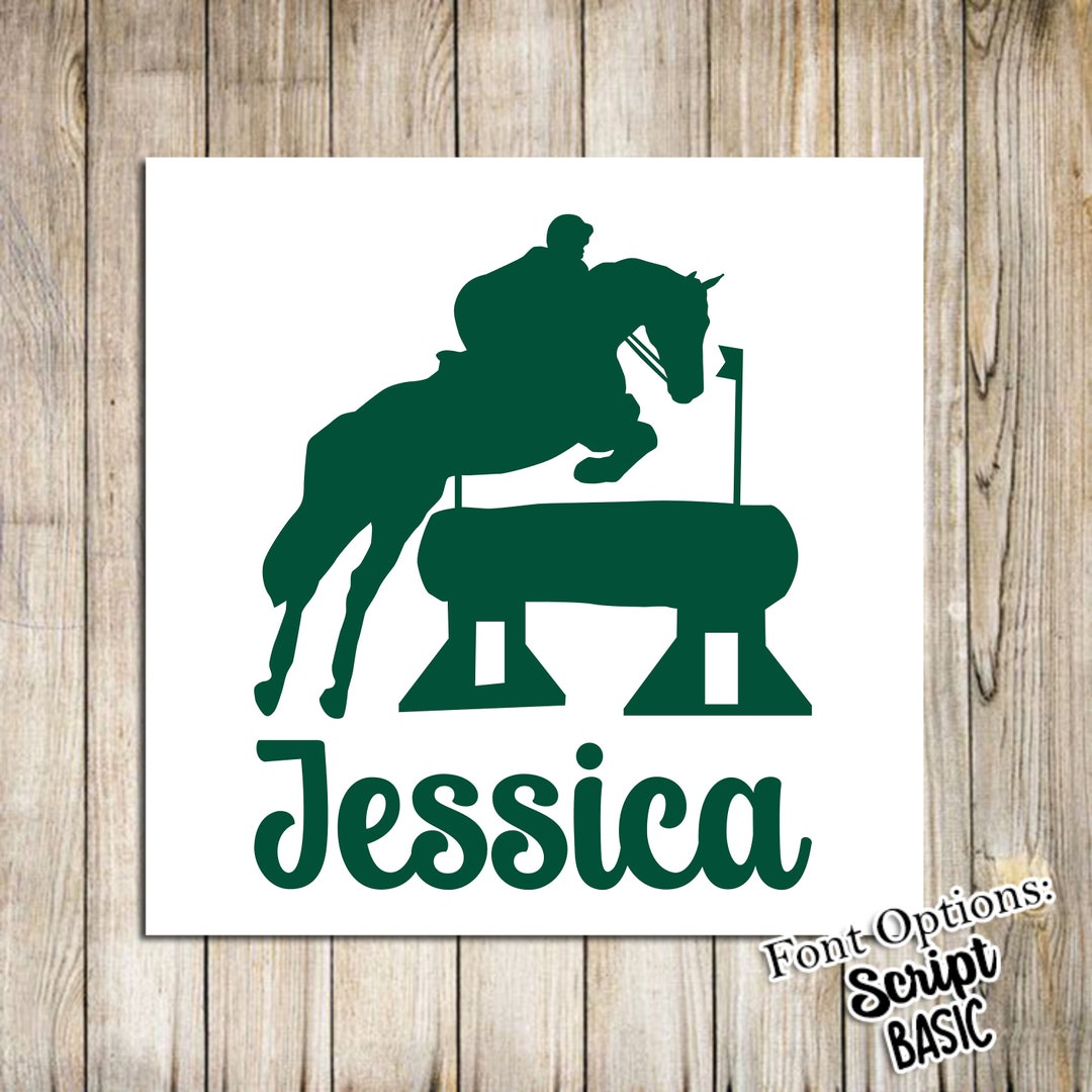 Custom Eventer With Name Decal, Monogram Sticker, Horse Decal, Car ...