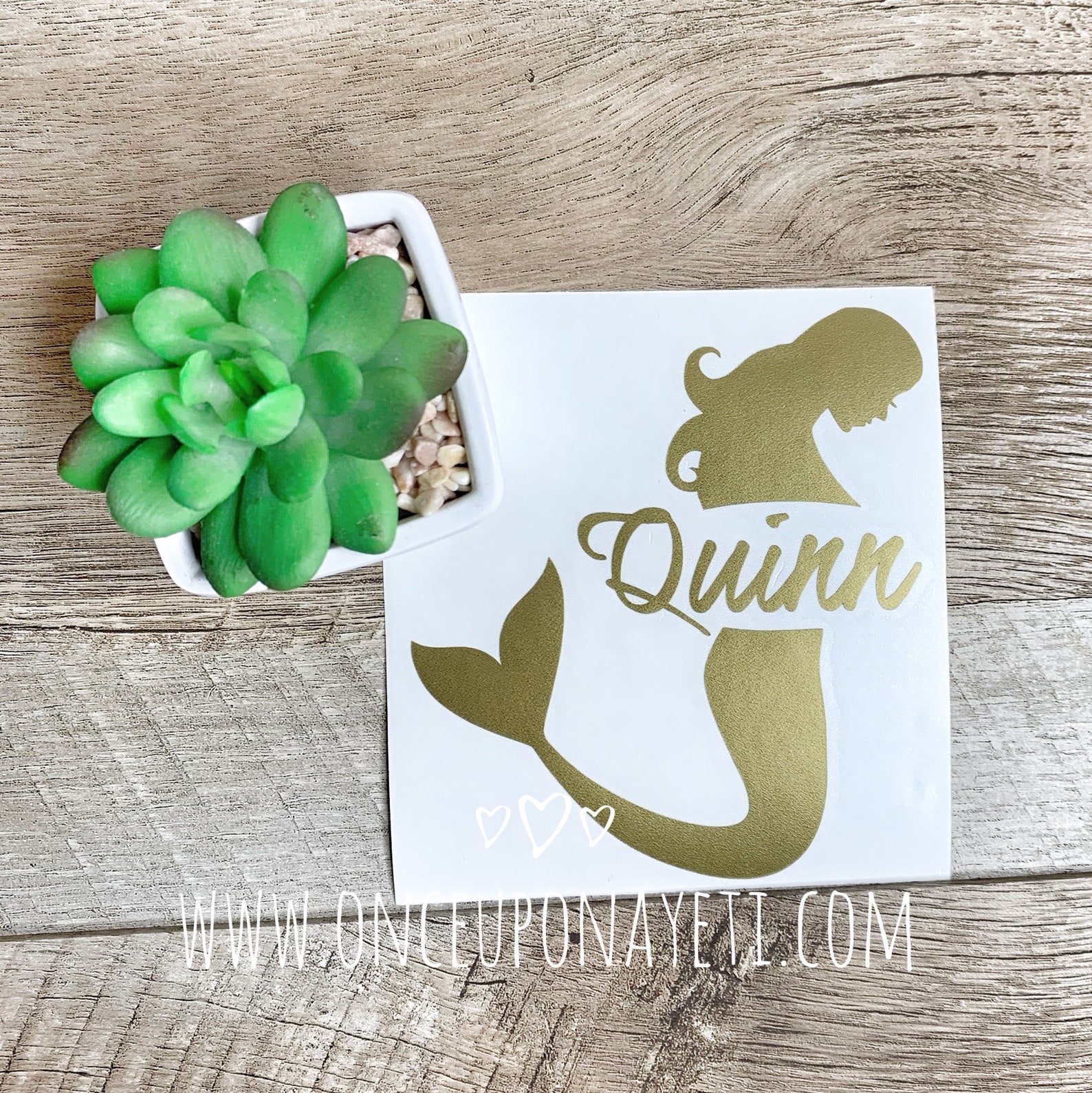 Mermaid Custom Name Decal Monogram Sticker Yeti Decal Car | Etsy