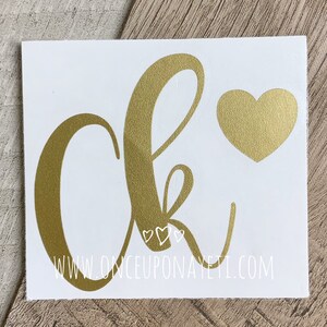Two Letter Monogram | Monogram Decal | Two Initial Decal | Laptop ...