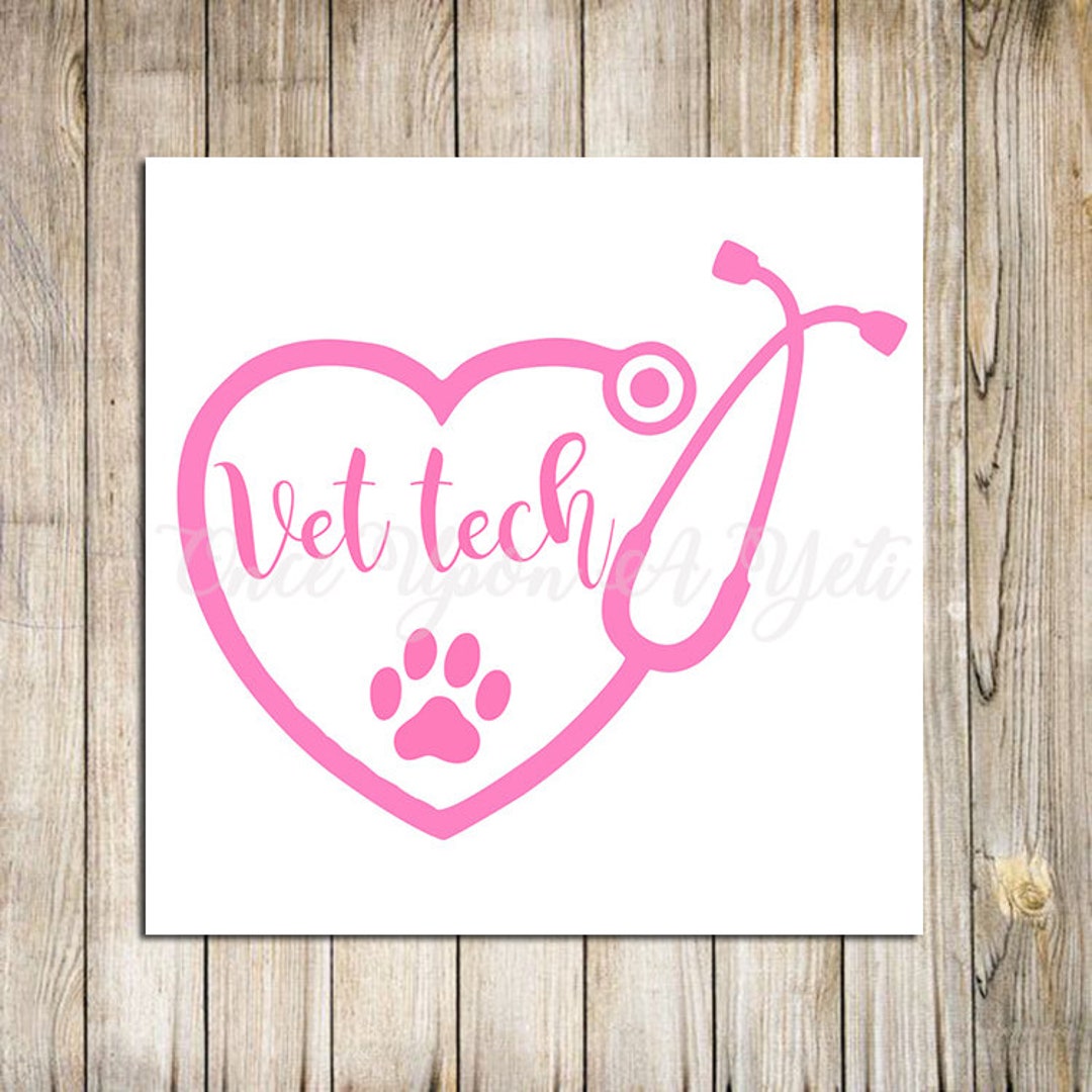 Vet Tech Decal | Custom Decal | Vet Stethoscope | Vet Decal | Vet Tech ...