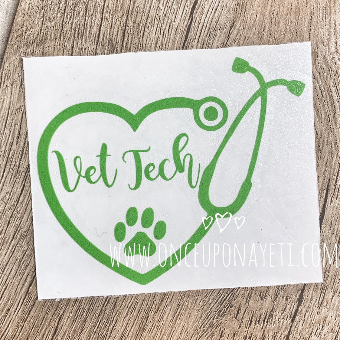 Vet Tech Decal Custom Decal Vet Stethoscope Vet Decal - Etsy