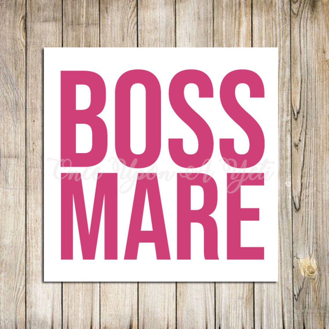 BOSS MARE Decal Horse Car Decal Gift for Horse Lover | Etsy