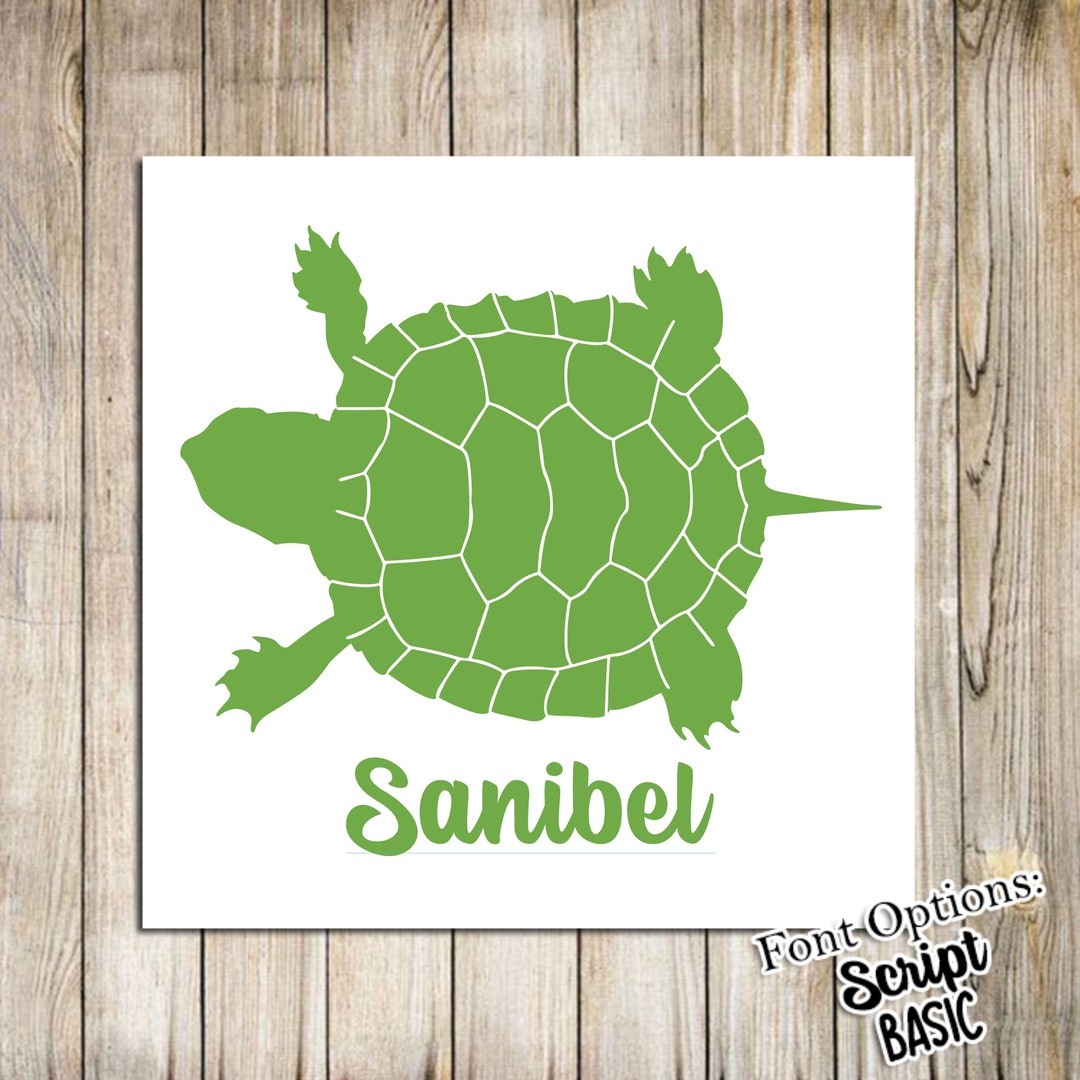 Turtle Decal Turtle Tank Decal Turtle Sticker Red Ear Slider Decal Pet ...