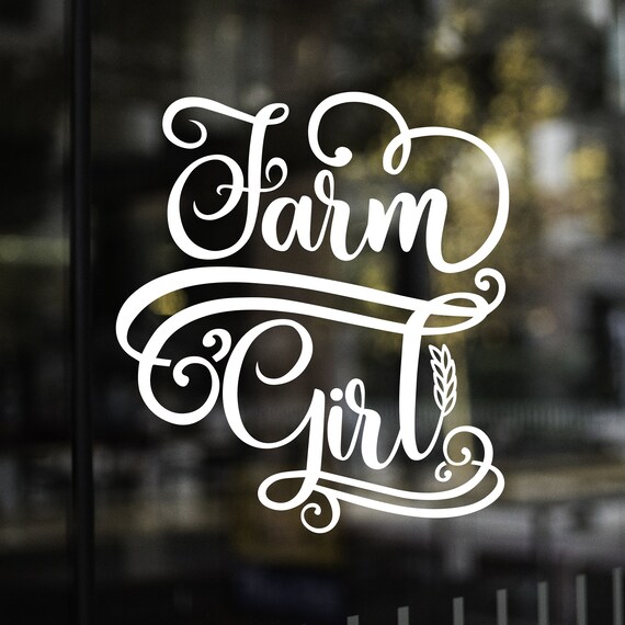 Farm Gril Decal Farmer Decal Tractor Sticker Agricultural | Etsy