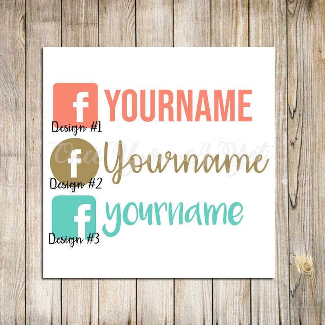 Custom Facebook Name Decal | Facebook Page Decal | Facebook Sticker ...