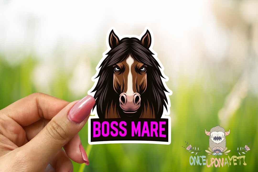 Boss Mare - Funny Waterproof Horse Sticker - Etsy