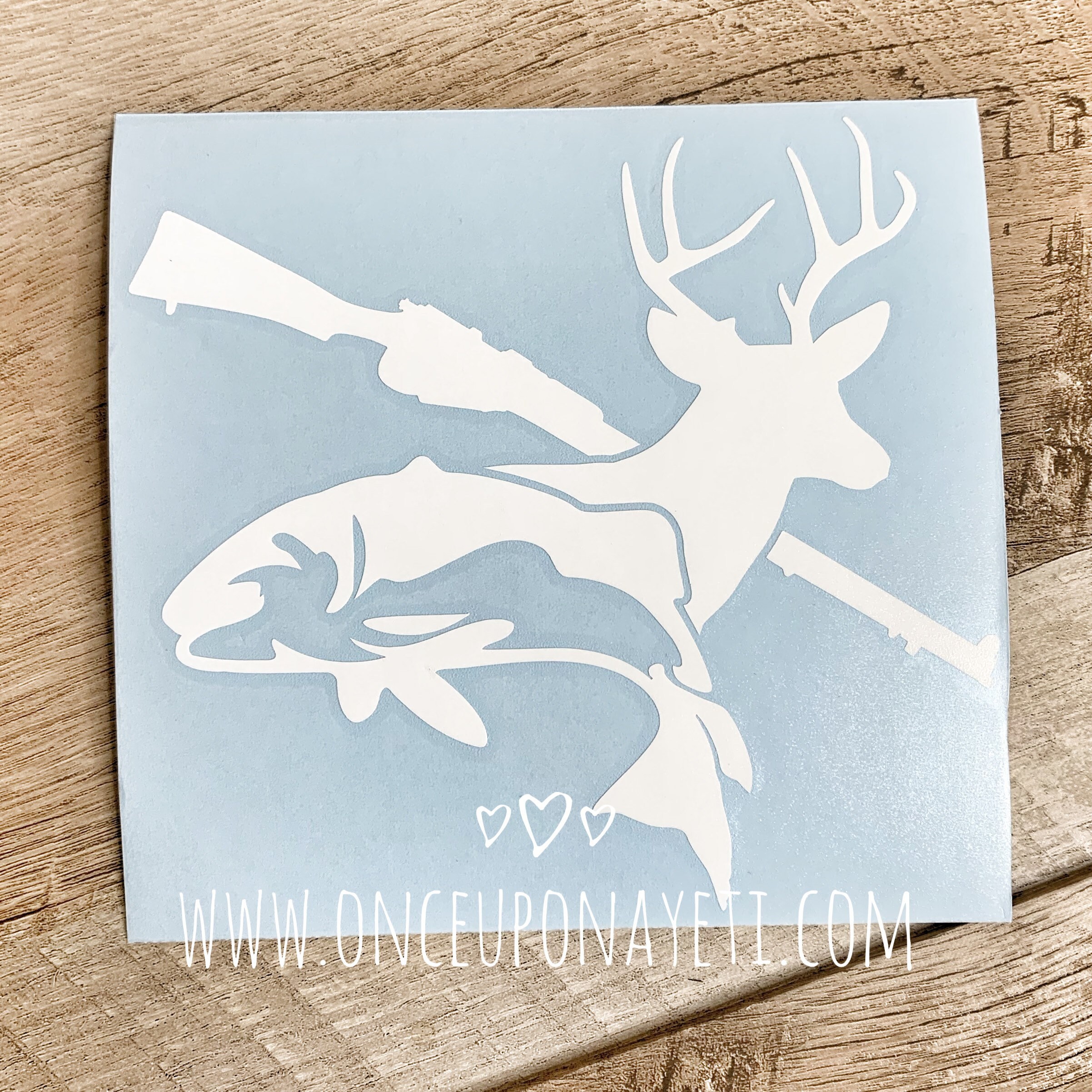 HUNTING FISHING Decal Hunter Decal Deer Decal Antler - Etsy