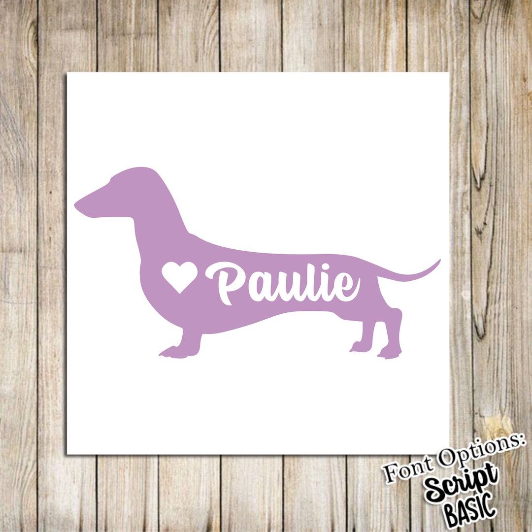 Custom Dachshund Decal | Dog Decal | Car Decal | Dachshund | Dog ...