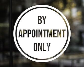 Appointments Only Decal Salon Decal Decal Store Decal - Etsy