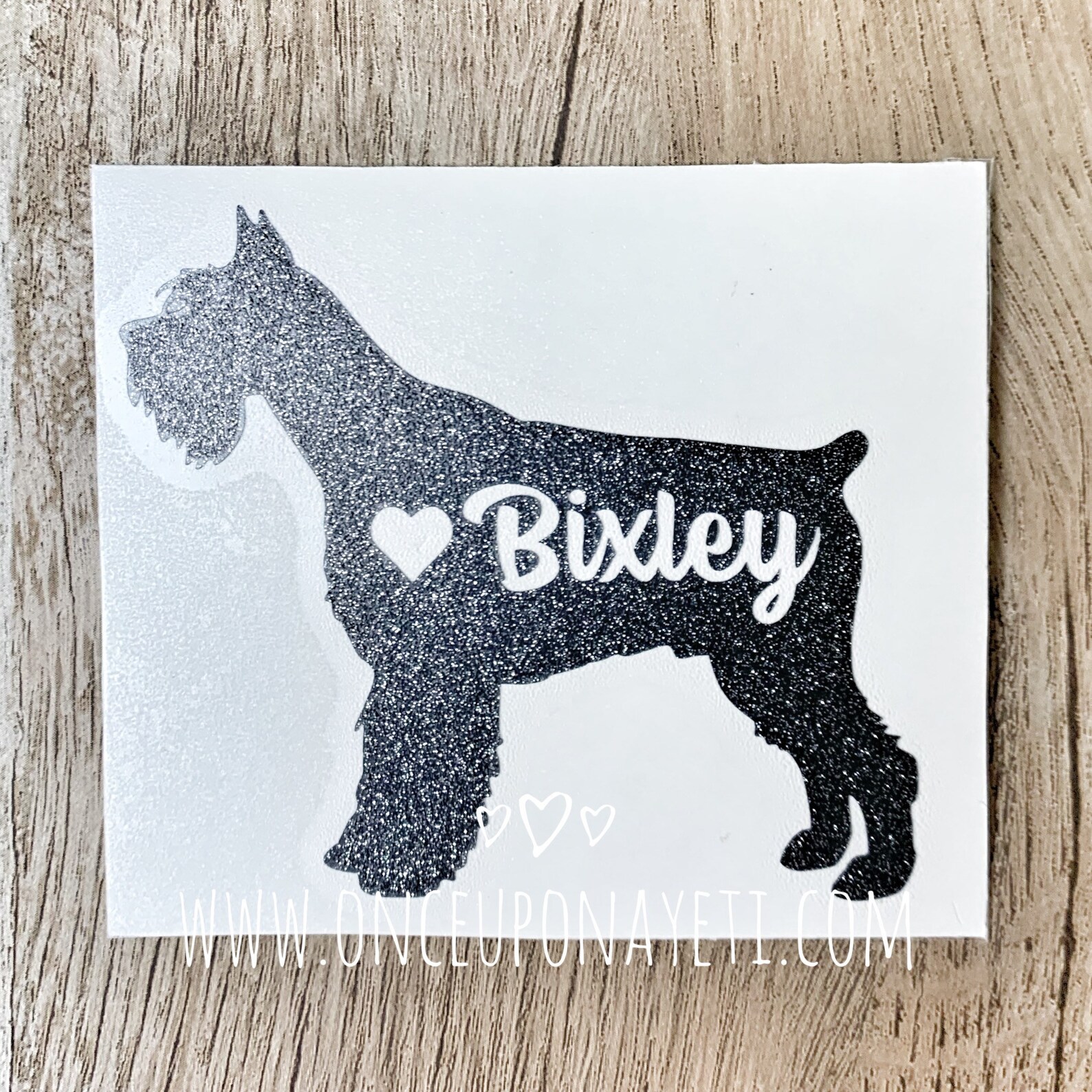 Custom Schnauzer Dog Name Decal Mini Schnauzer Dog Decal | Etsy