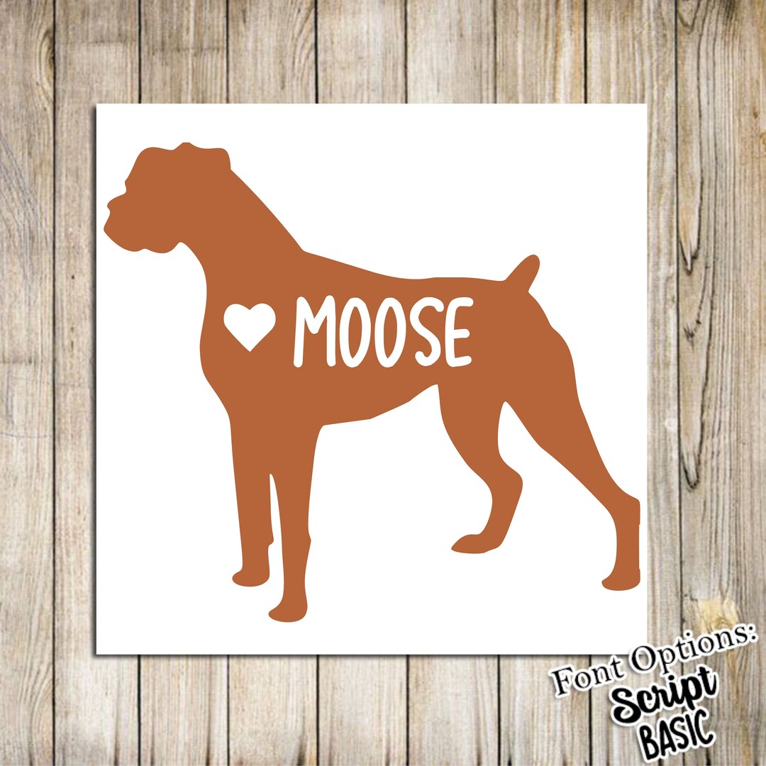Custom Boxer Decal | Dog Decal | Car Decal | Boxer Decal | Dog Sticker ...