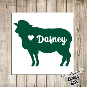 Sheep Vinyl Decal, Lamb Decal, Farm Decal, Farm Sticker, Sheep Name ...