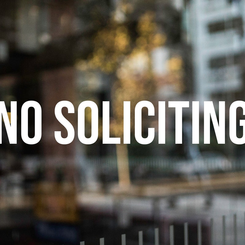 No Soliciting Vinyl - Etsy