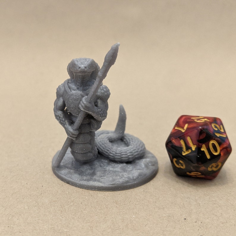 Snake Warrior Miniature Set 28mm Dungeons and Dragons - Etsy