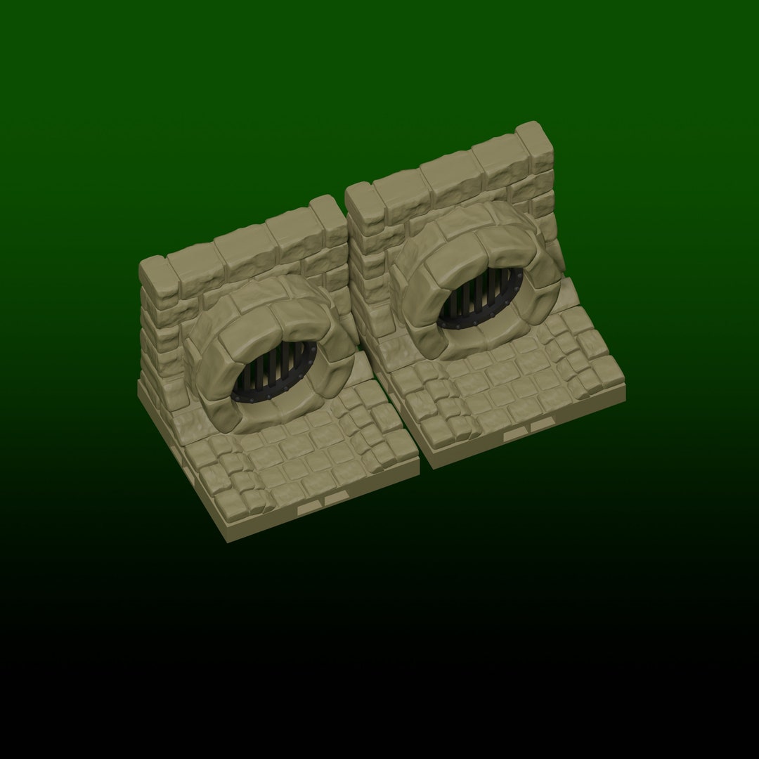 Sewers Wall Grate Set dragonlock Dungeons and Dragons Dnd - Etsy