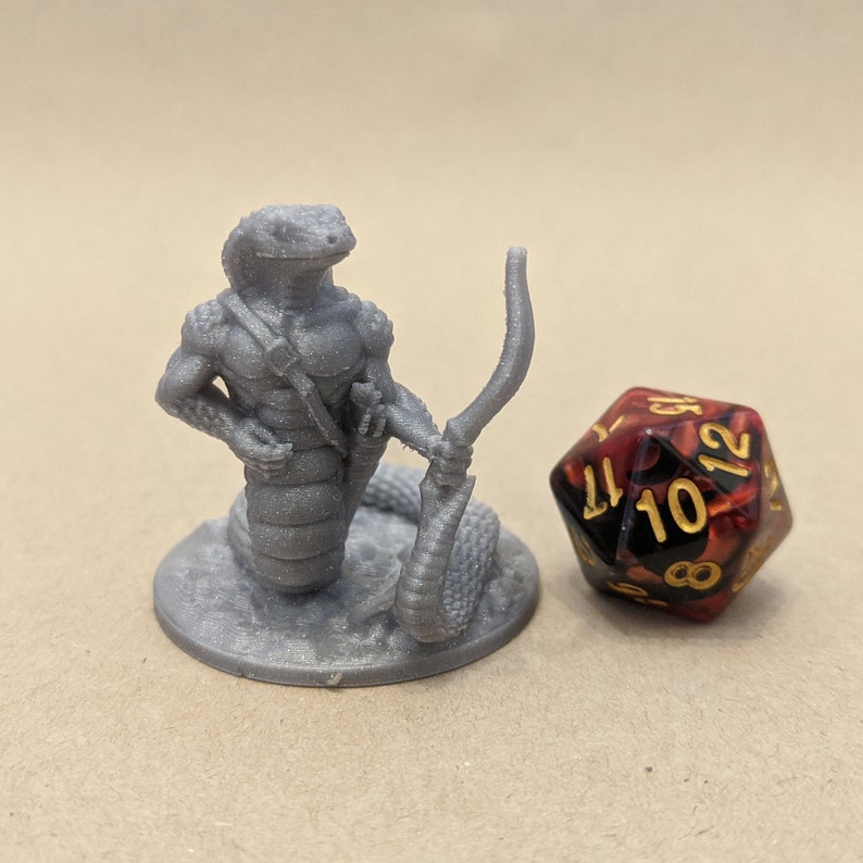 Snake Warrior Miniature Set 28mm Dungeons and Dragons - Etsy