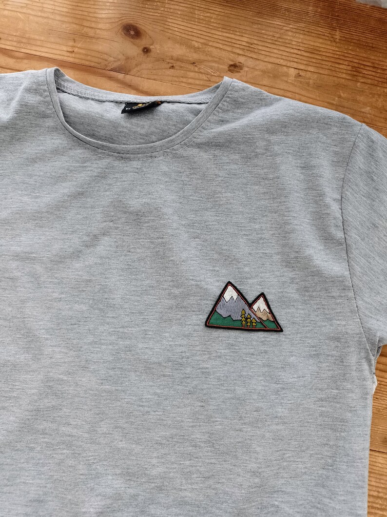 Freehand Treadle Sewing Machine Embroidered Mountain Applique Sew on Patch - Etsy