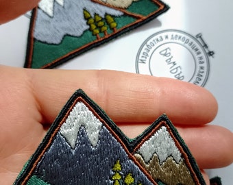 Freehand Treadle Sewing Machine Embroidered Big Mountain Applique Sew on Patch - Etsy