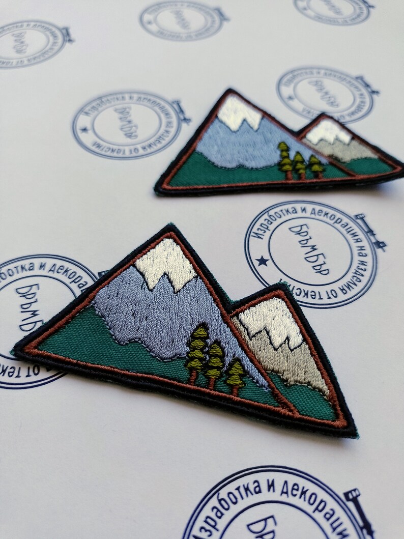 Freehand Treadle Sewing Machine Embroidered Mountain Applique Sew on Patch - Etsy