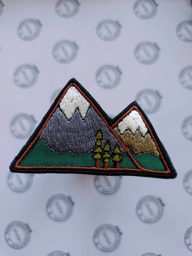Freehand Treadle Sewing Machine Embroidered Mountain Applique Sew on Patch - Etsy